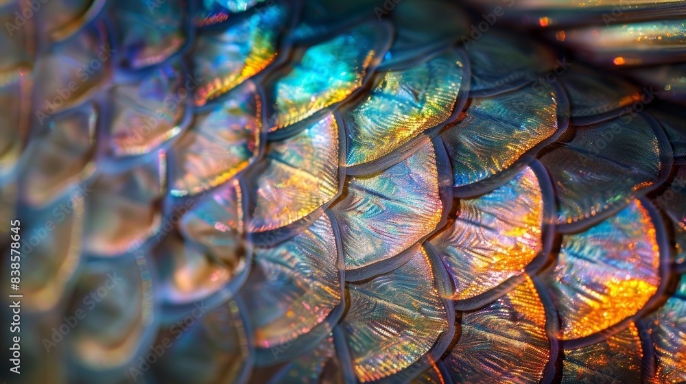 These otherworldly fish scales appear to be coated in a silvery sheen ...