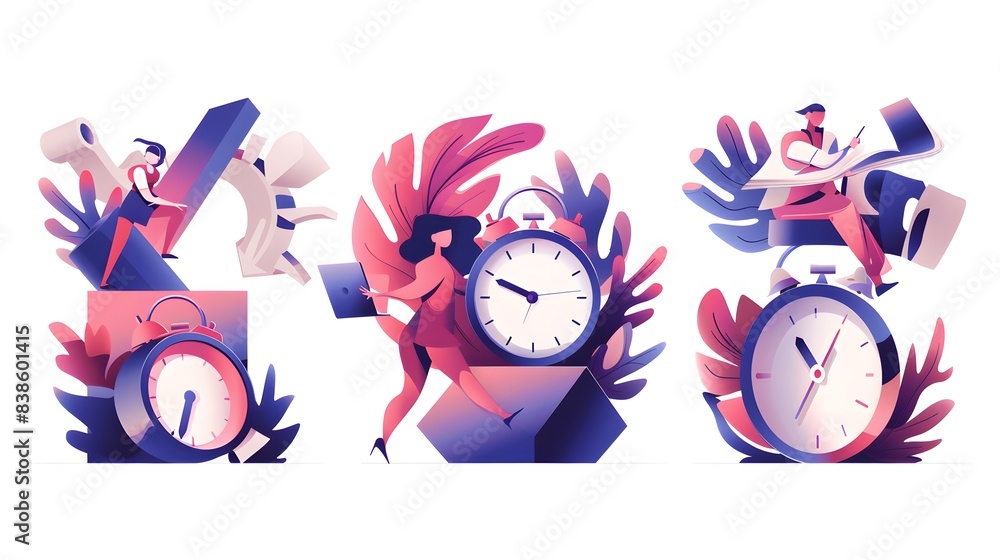 Project Lifecycle Abstract Concept Vector Illustration Set Project