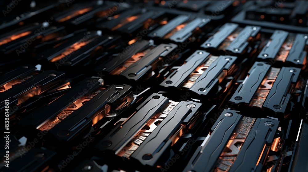 Cutting-edge Technology Unveiled: Detailed Close-Up of Blade Servers ...