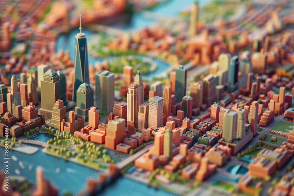Develop an interactive map app featuring 3D renderings of New York City ...