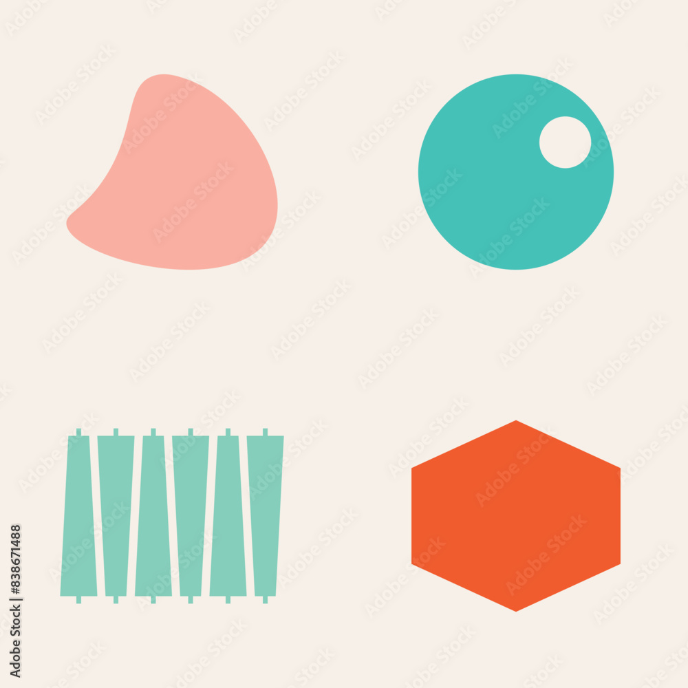 50s Mid Century Modern Shapes, Elements, Logos, Signs, Fifties, MCM ...