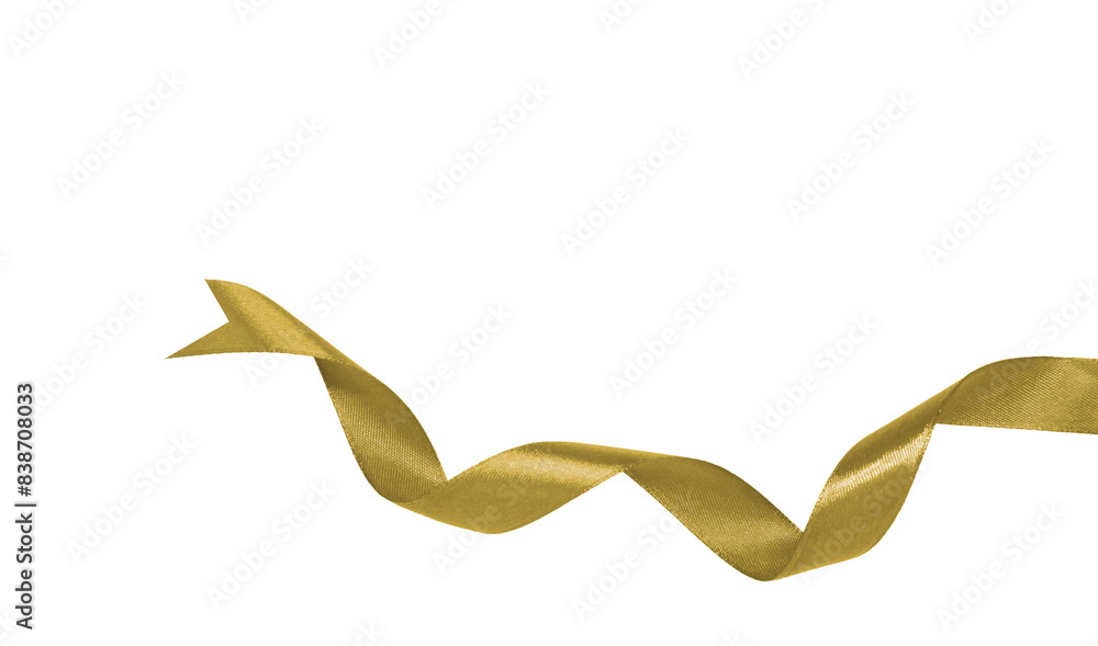 Element PNG image, Gold color ribbon isolated on transparent and white ...