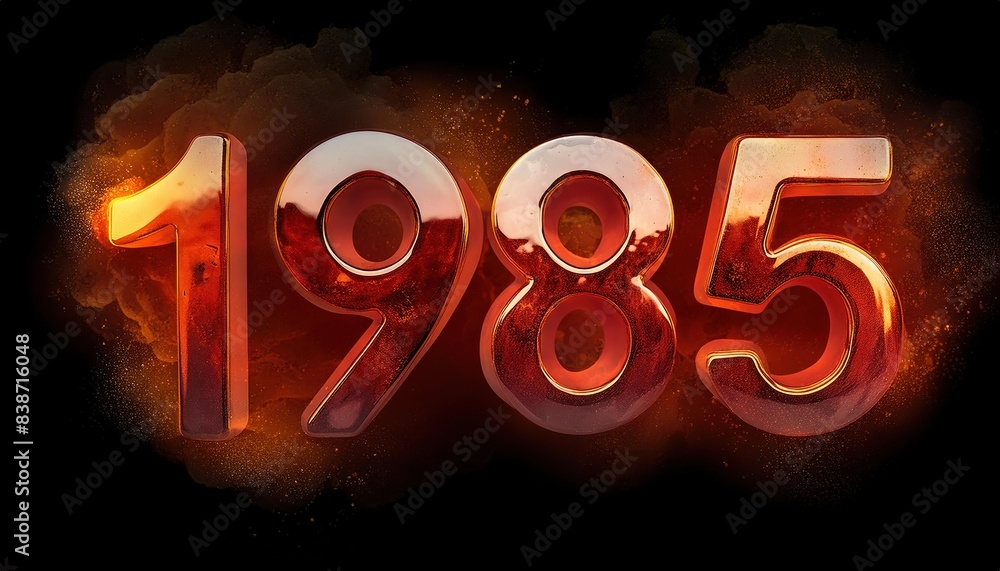 1985 Retro Year Sign Exploding Background Stock Illustration | Adobe Stock