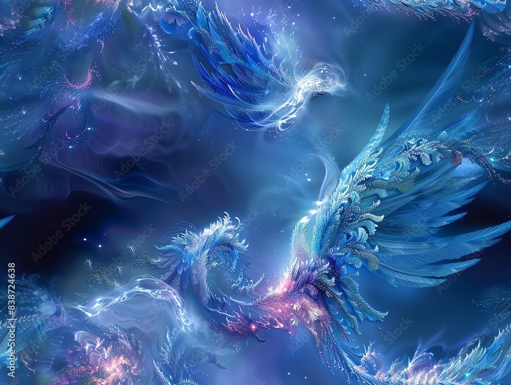 40 Evolution of a sylph, air spirit, transformation stages, ethereal ...