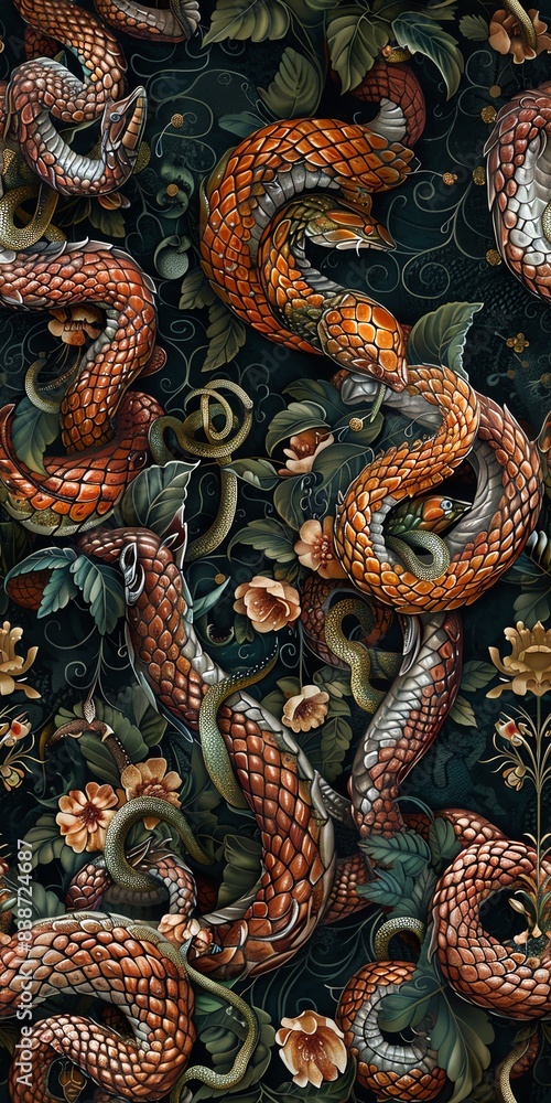 5 Hydra evolution, multi-headed serpent, growth stages, bird's-eye ...