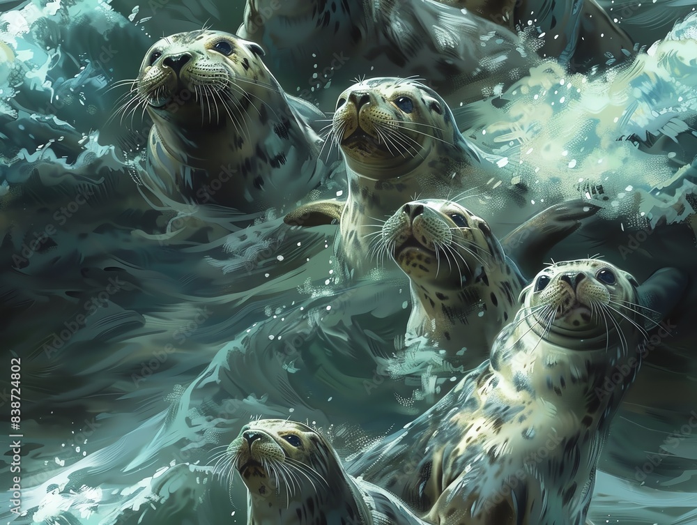 30 Evolution of a selkie, seal to human, transformation stages, coastal ...