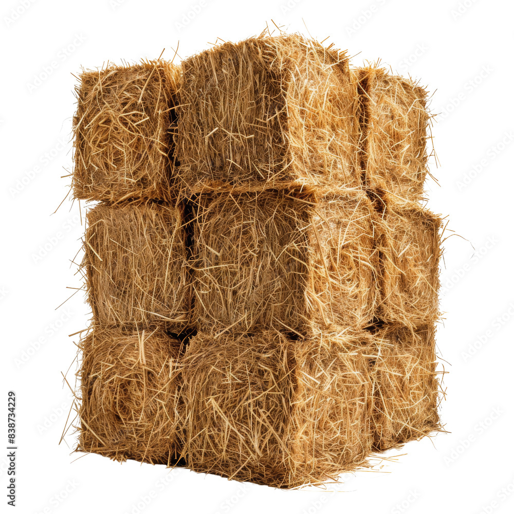 Vertical Stack Of Square Hay Bales Clipart With Transparent Background ...