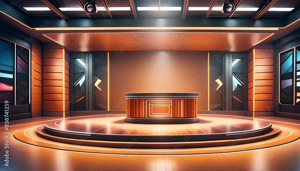 interior of a modern building, communication network, Breaking news ...