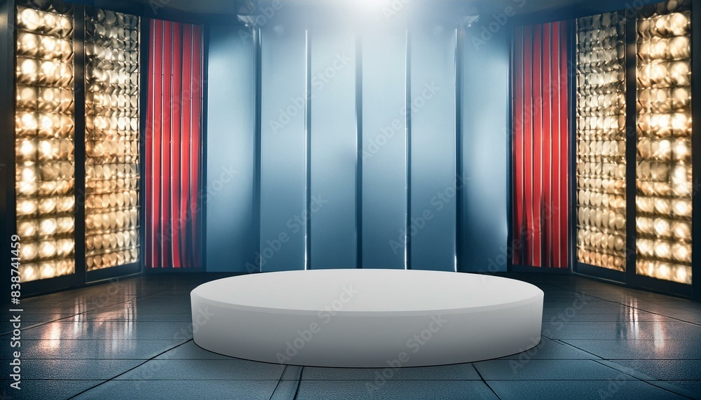 interior of a modern building, communication network, Breaking news ...