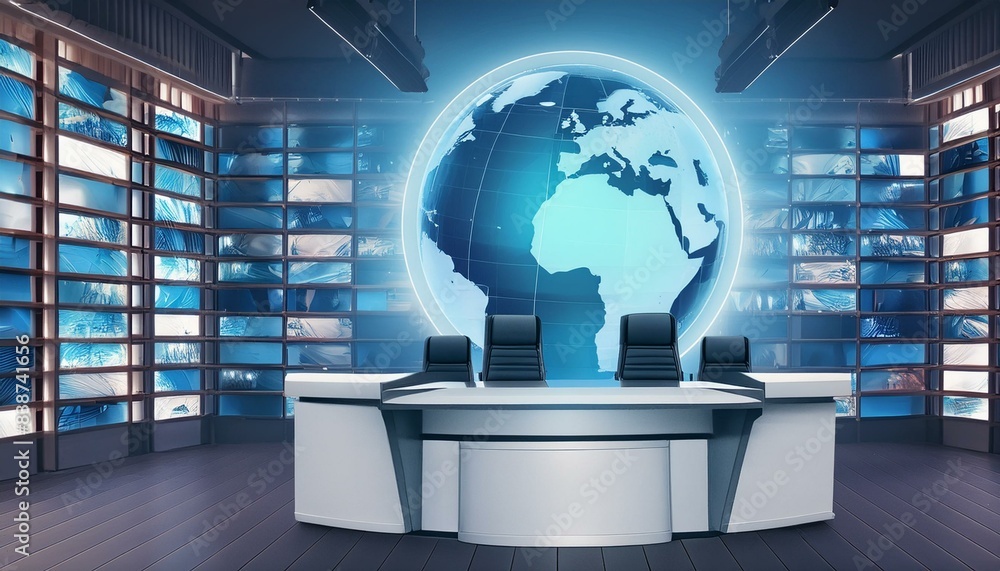 ภาพประกอบสต็อก interior of a modern building, communication network ...