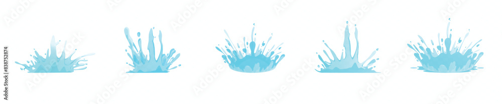 Water drop splash effects. water wave design element. Vector water ...