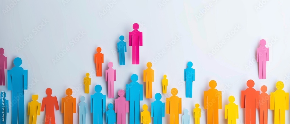 Dynamic Population Growth Charts on Textured Paper Background ...