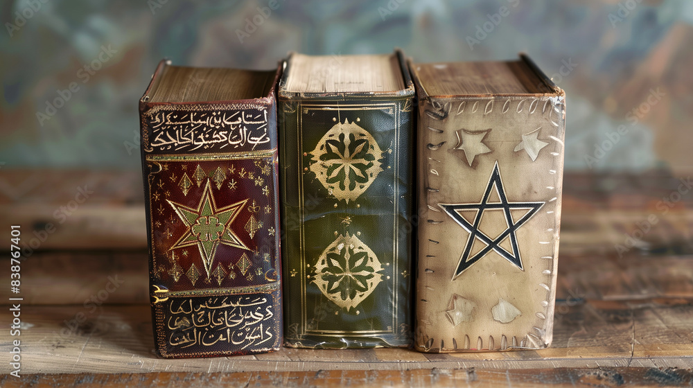 The three monotheistic religions. Christianity, Islam and judaism ...