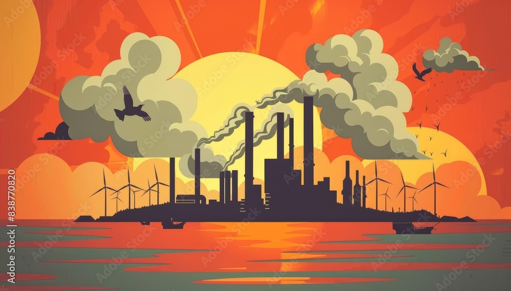 Infographics explaining the science behind climate change Stock ...