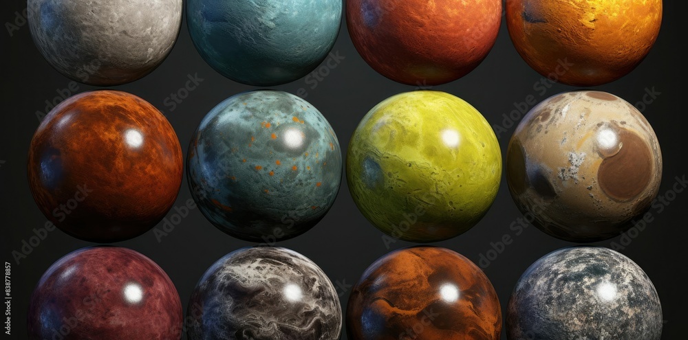 texture planets of the solar system wallpaper featuring a variety of ...