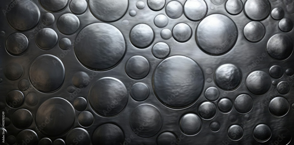 seamless metal texture with a variety of round shapes and sizes ...