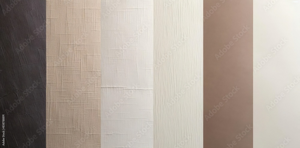 paper textures on a white wall a row of papers arranged in a row from ...