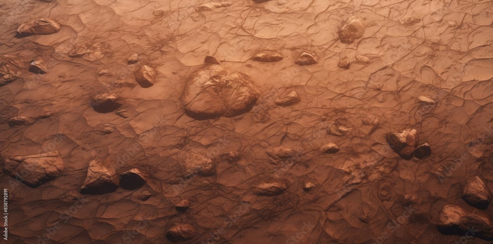 mars texture on the surface of the earth a panoramic view of the planet ...