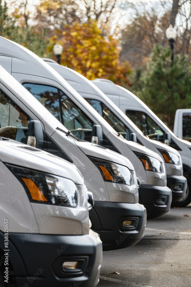 Professional Photography of a branded company vehicle fleet lined up ...