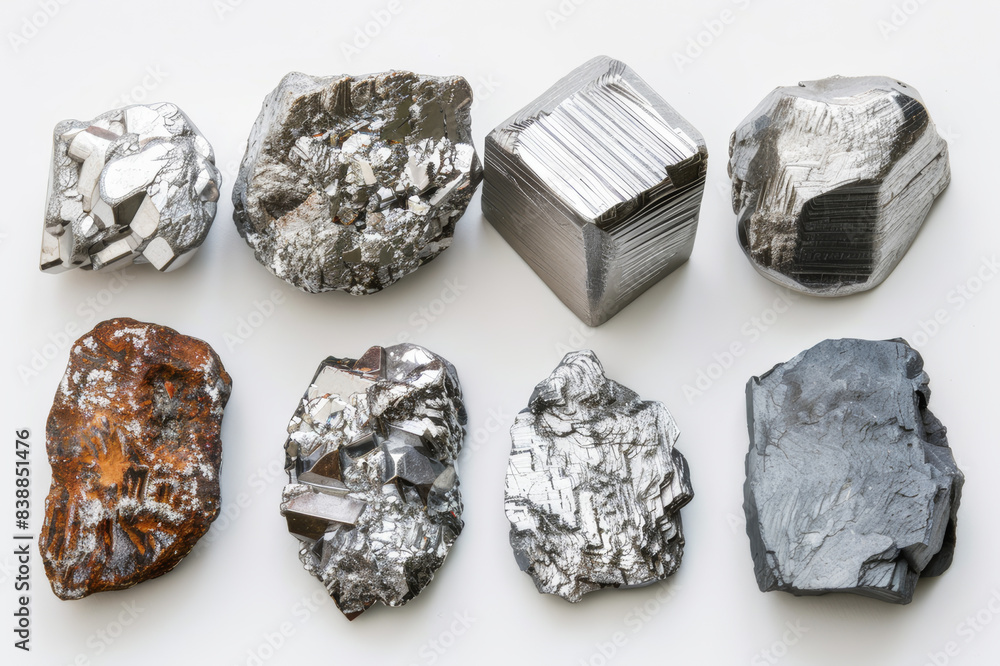 Nickel depicted in various stages of its lifecycle, emphasizing its ...