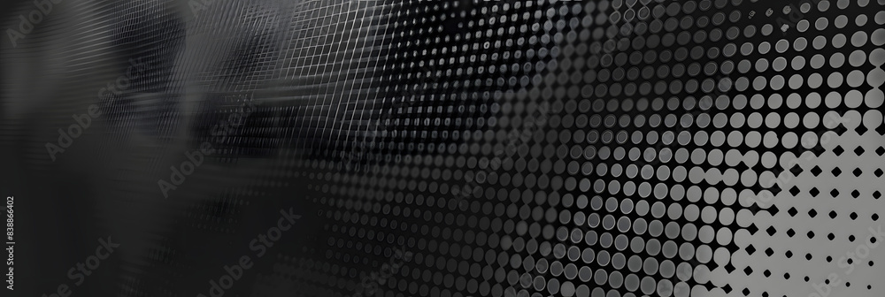 Halftone pixelated gradient background. Faded square particles texture ...