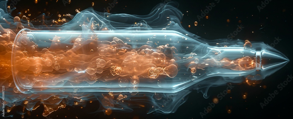 Forensic X-ray of a bullet wound, clear entry and exit points, high ...