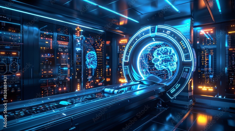 High-resolution MRI scanner, advanced technology in medical diagnostics ...