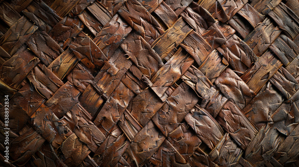 Rare woven coconut husk texture with natural patterns and rough surface ...