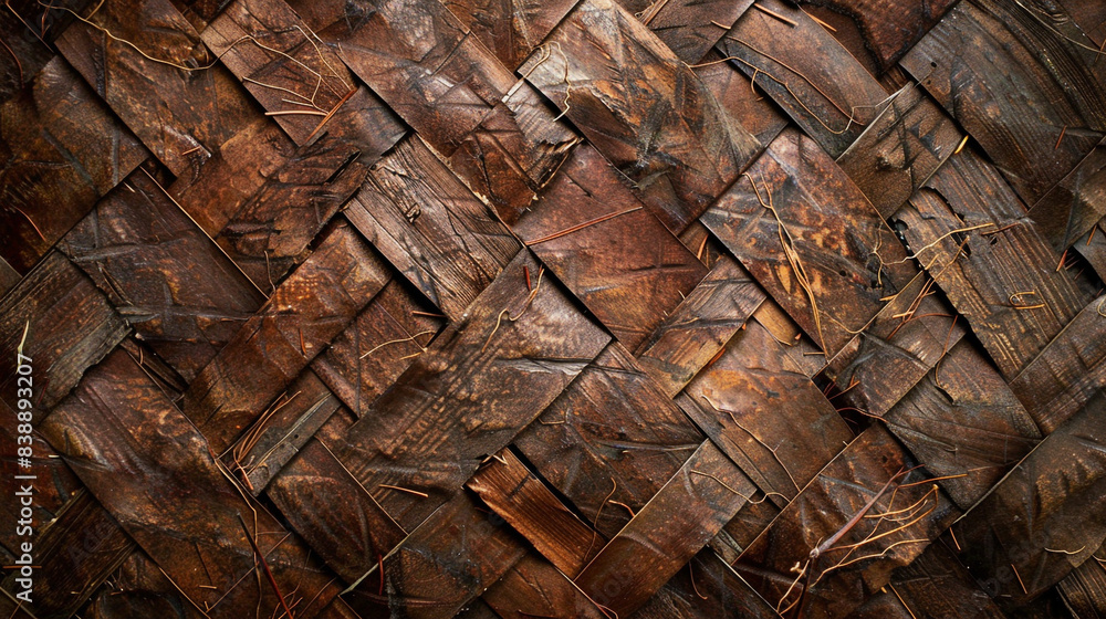 Rare woven coconut husk texture with natural patterns and rough surface ...