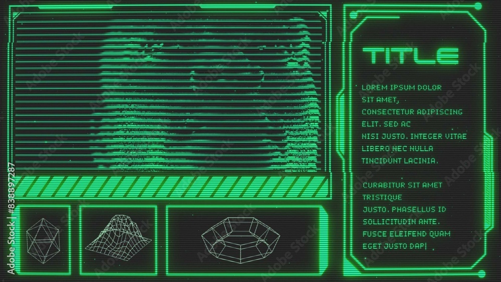 Retro Terminal Intro Title Stock Template | Adobe Stock