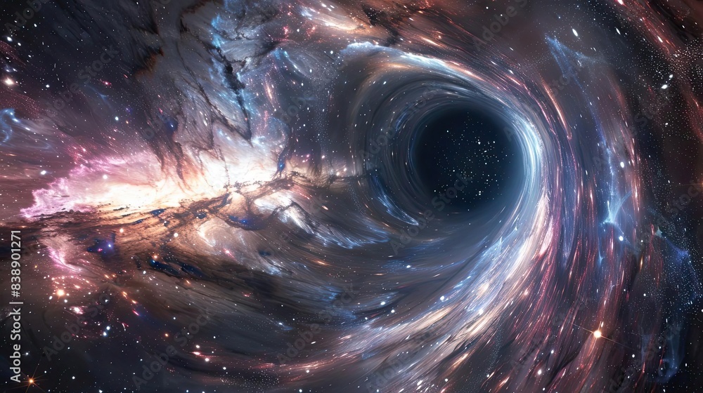 Visualization of a wormhole in a star cluster, aweinspiring cosmic ...