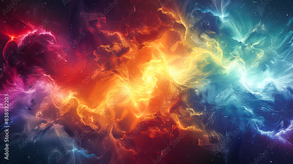 Abstract background resembling the celestial drift of cosmic phenomena ...