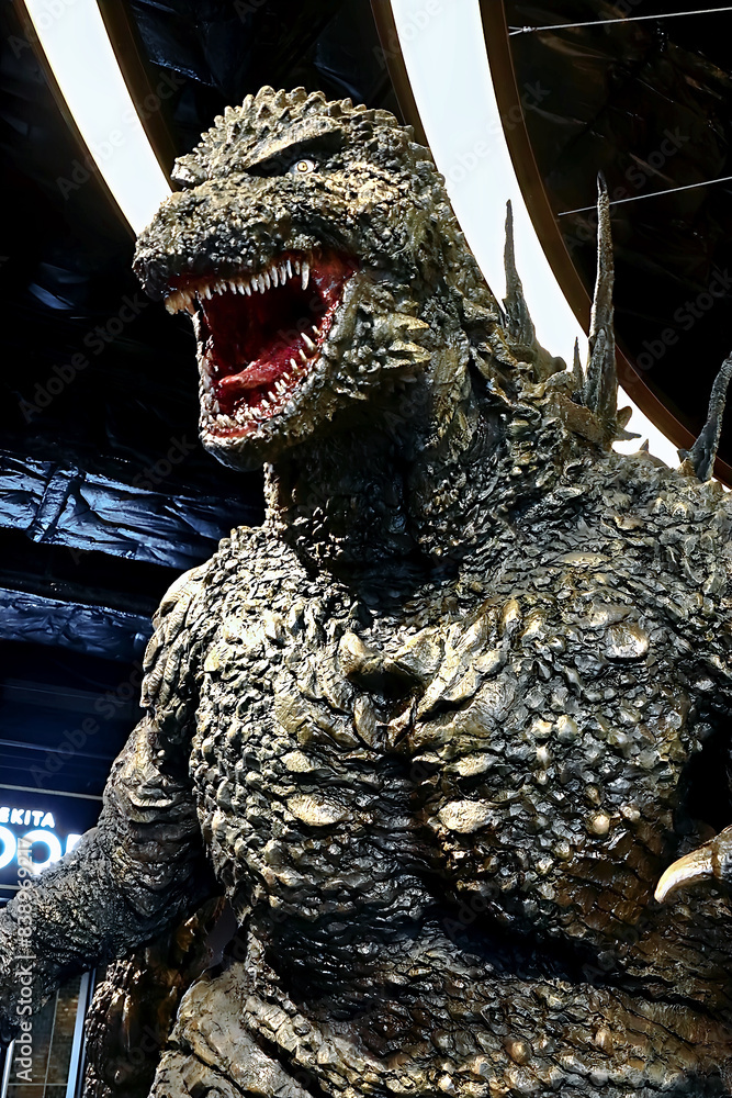 OSAKA,JAPAN - MAY 6, 2024 : Statue of the Japanese version of Godzilla ...