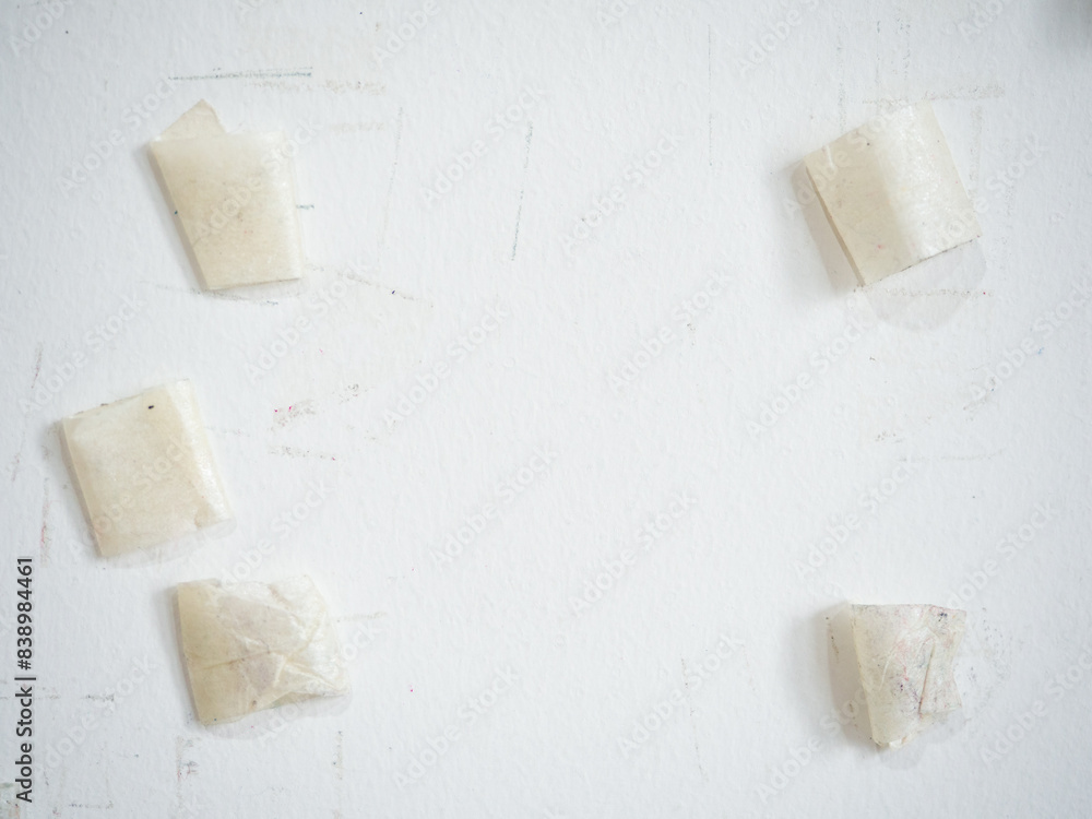 adhesive tape masking tape sticky paper tear on white wall background ...