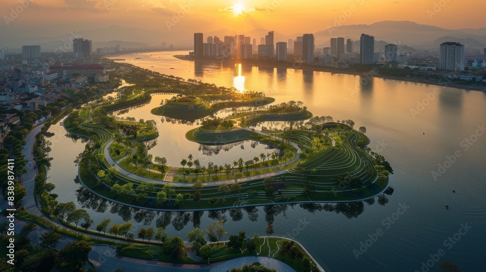 Da Nang, Vietnam - september 17th 2022: Aerial view of Da Nang Apec ...