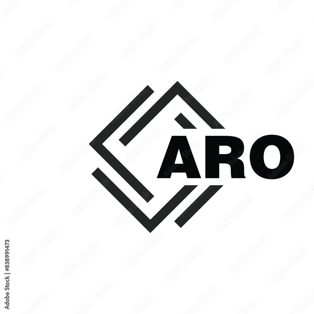 ARO letter logo design on white background. ARO logo. ARO creative ...