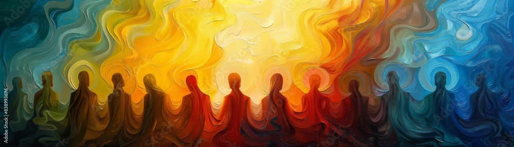 Bible holy spirit descending on apostles Illustration of the Holy ...