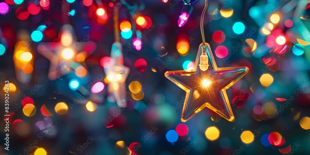 Vibrant Neon Lights and Futuristic Effects Illuminate Multicultural ...