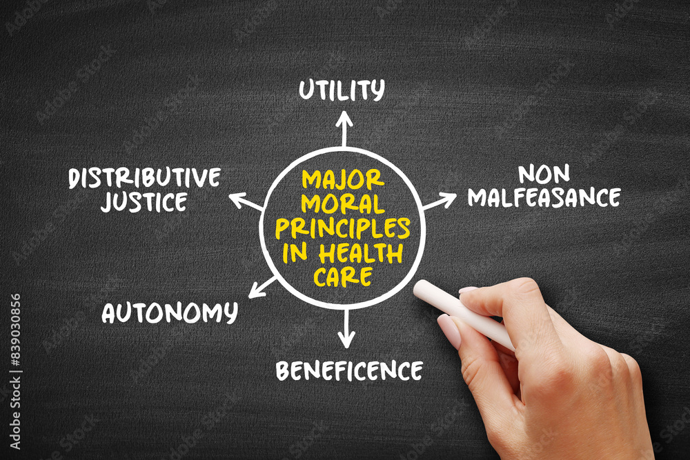 Major Moral Principles in Health Care mind map text concept for ...