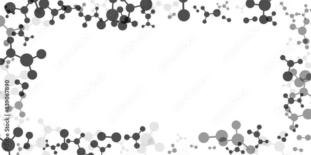 Frame with molecules, data or other tech structure elements. Pharmacy ...