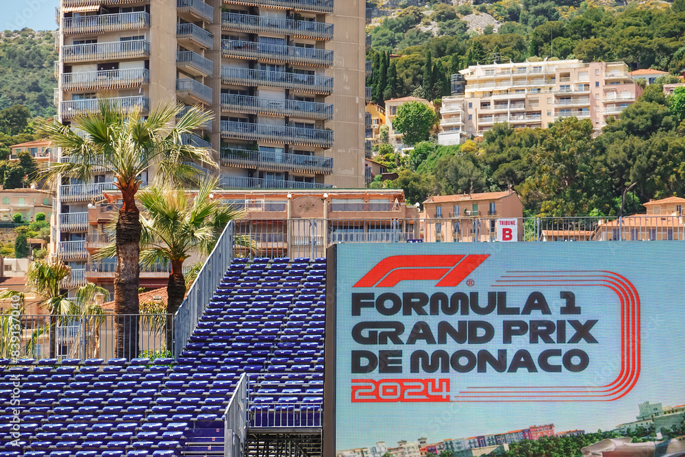 MONACO - MAY 21, 2024: Monaco Grand Prix 2024. Formula One Grand Prix de Monaco motor racing ...