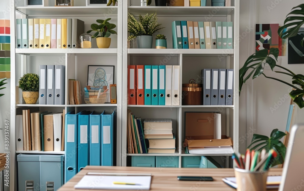 Labeled Storage Bins and Color, Coded Files, Organized Storage and ...