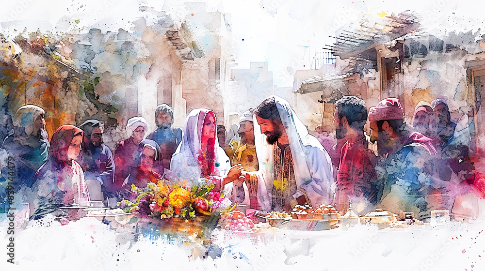 Digital watercolor painting of Jesus Watercolor painting, Jesus ...