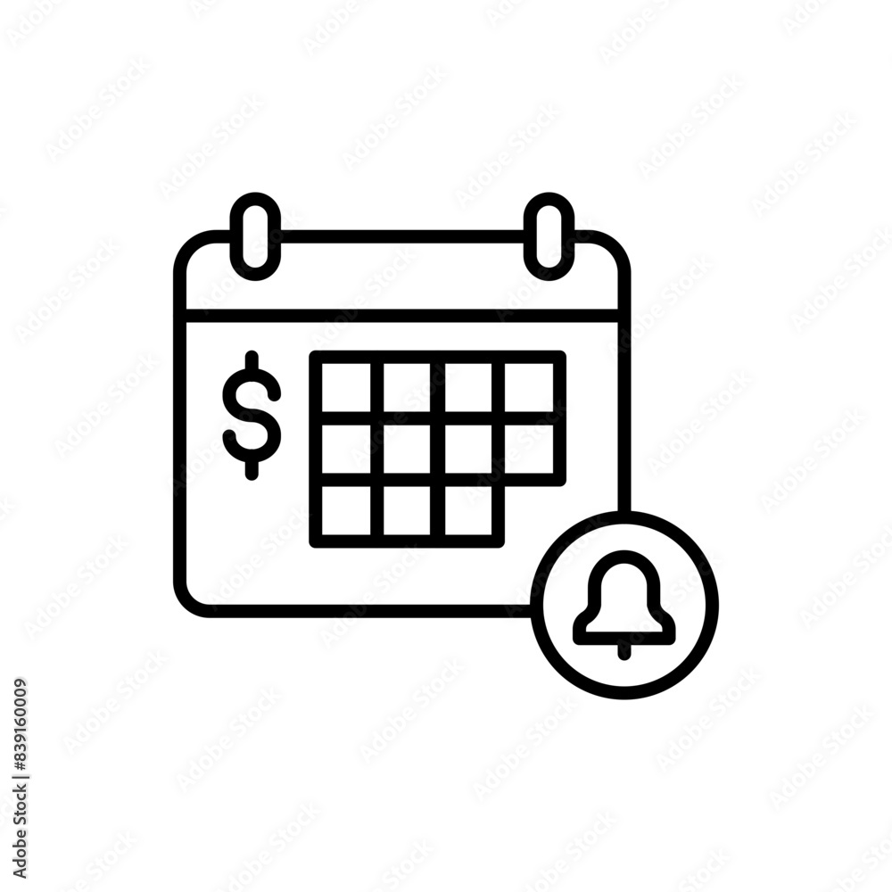 Monthly Subscription outline icons, minimalist vector illustration ...