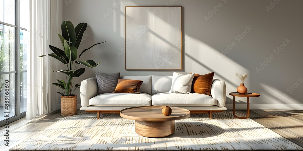 Modern living room background ideal for virtual meetings or video ...