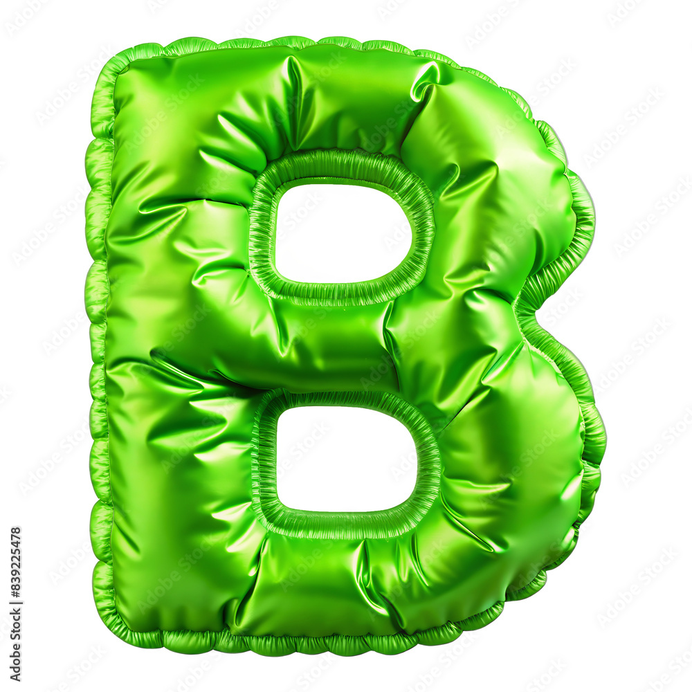 Letter B. English Alphabet in the form of an inflated silk fabric ...