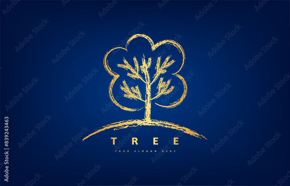 Tree logo vector. Plant Logo design vector nature illustration. Stock ...