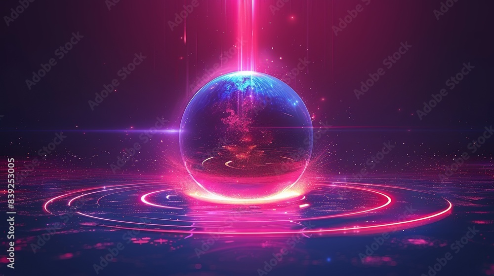 Quantum teleportation portrayed as particles vanishing into a vortex of ...