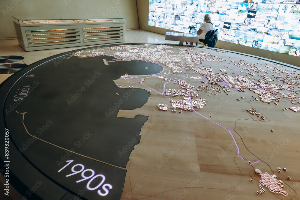 Doha, Qatar - 1 May 2024: Installation at the Qatar History Museum that ...
