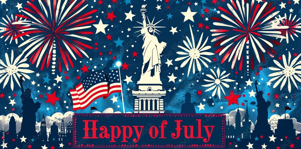 "Happy 4th of July" brings the warmth and colors to your celebration ...